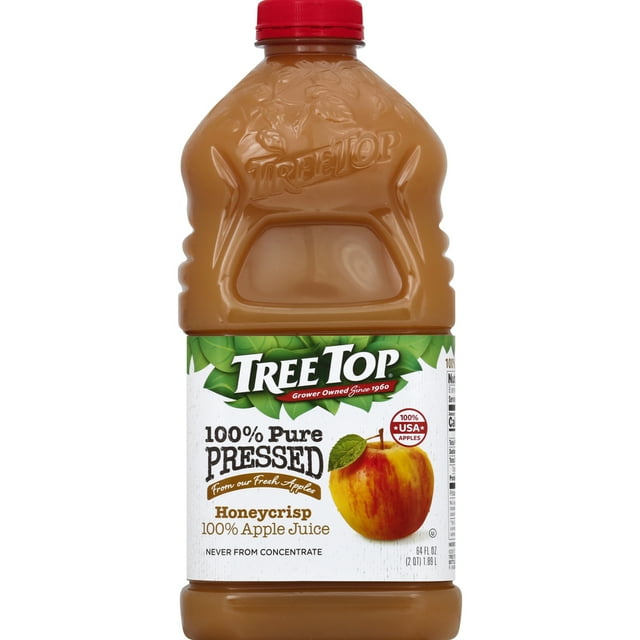 Tree Top 100% Pure Pressed Apple Juice, Honeycrisp, 64 fl oz - Walmart.com
