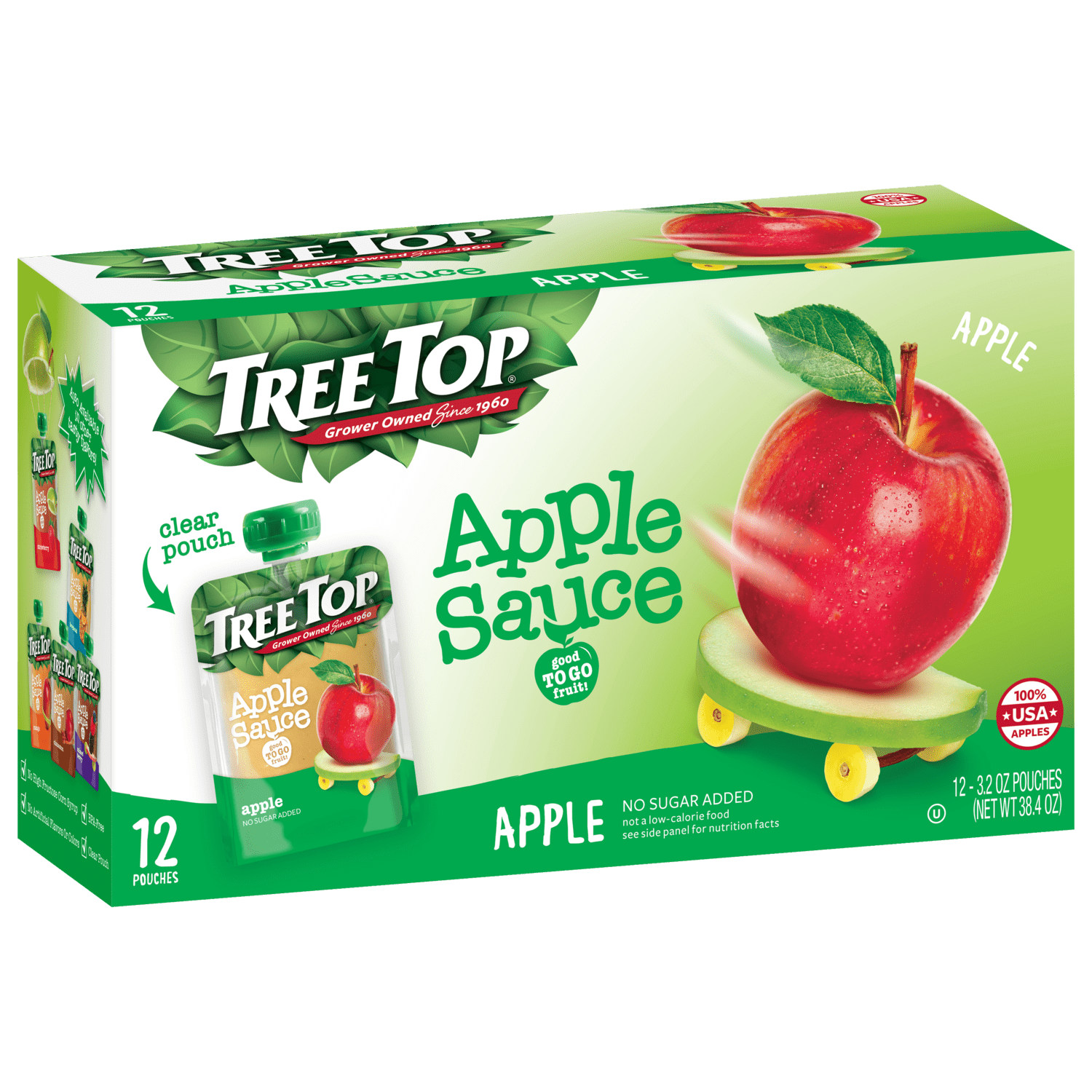 Tree Top Sugar-Free Applesauce Pouch, Perfect On-The-Go Snack, 3.2 oz ...