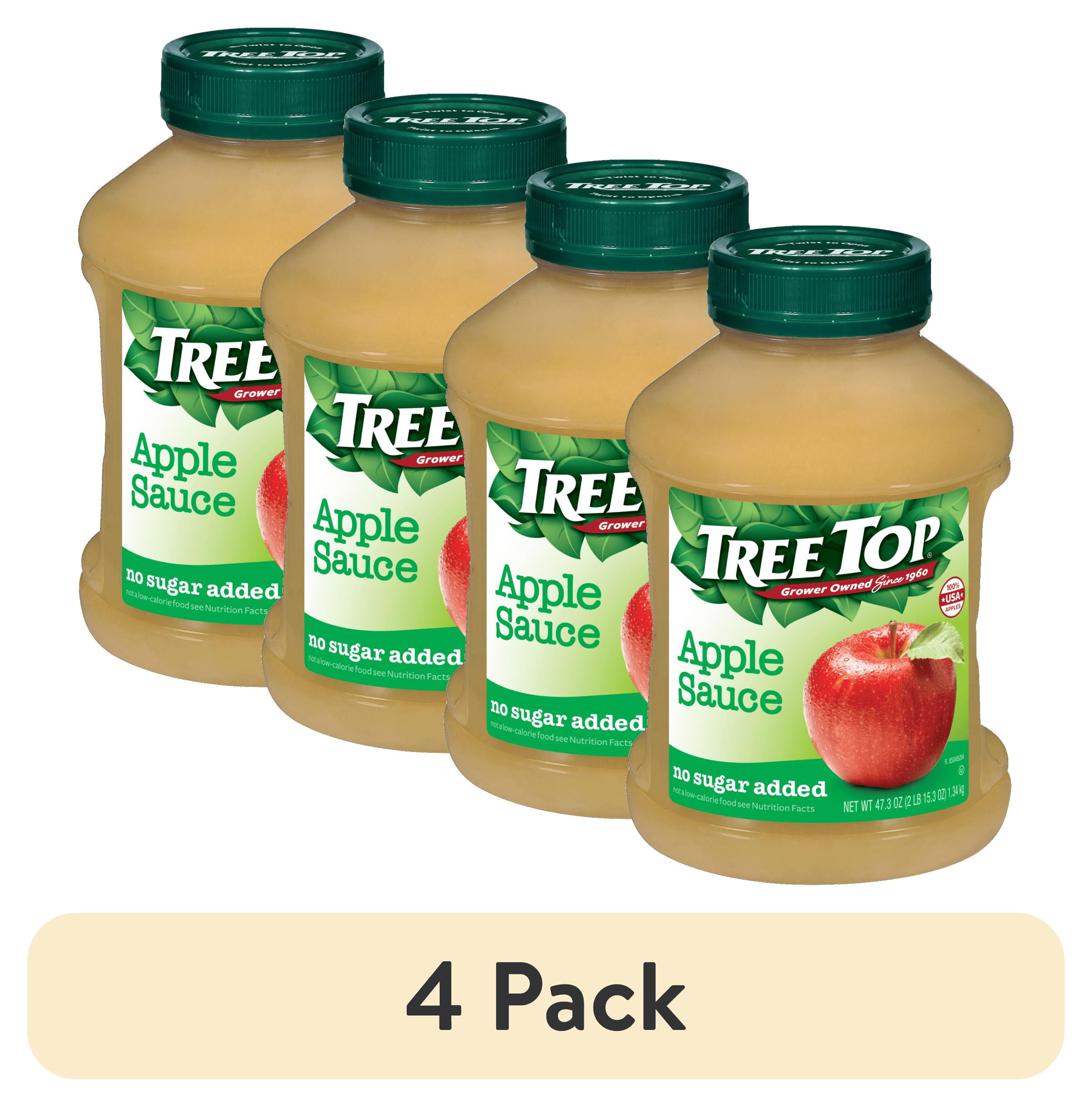 (4 pack) Tree Top Apple Sauce, No Sugar Added, 47.3 Ounce Jar - Walmart.com