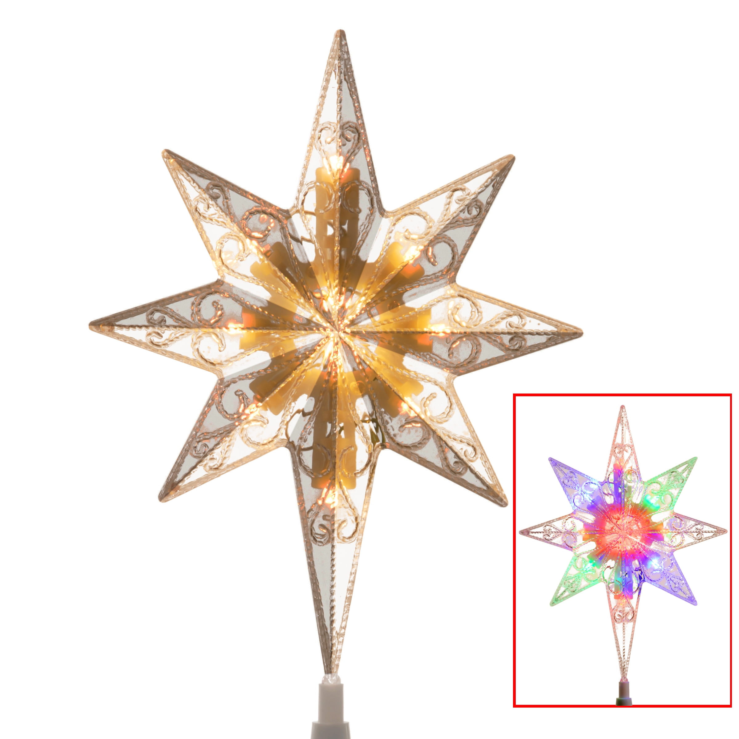 Tree Top Star for Artificial Trees with Dual Color® Lights - Walmart.com