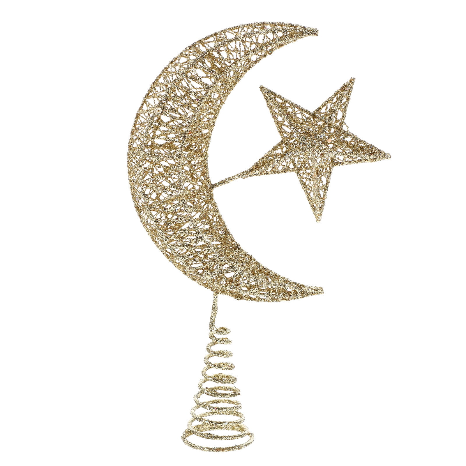 Tree Topper, Christmas Star Moon Tree Topper Festival Holiday Ornament ...