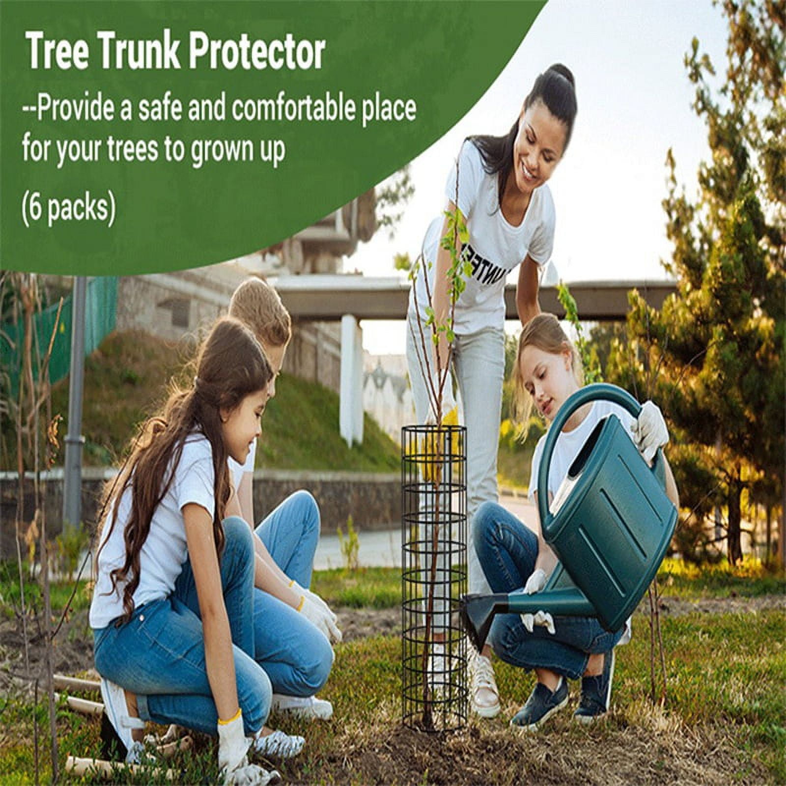Tree Trunk Protector, 6 Pack Plant Guard Protectors with Zip Ties ...