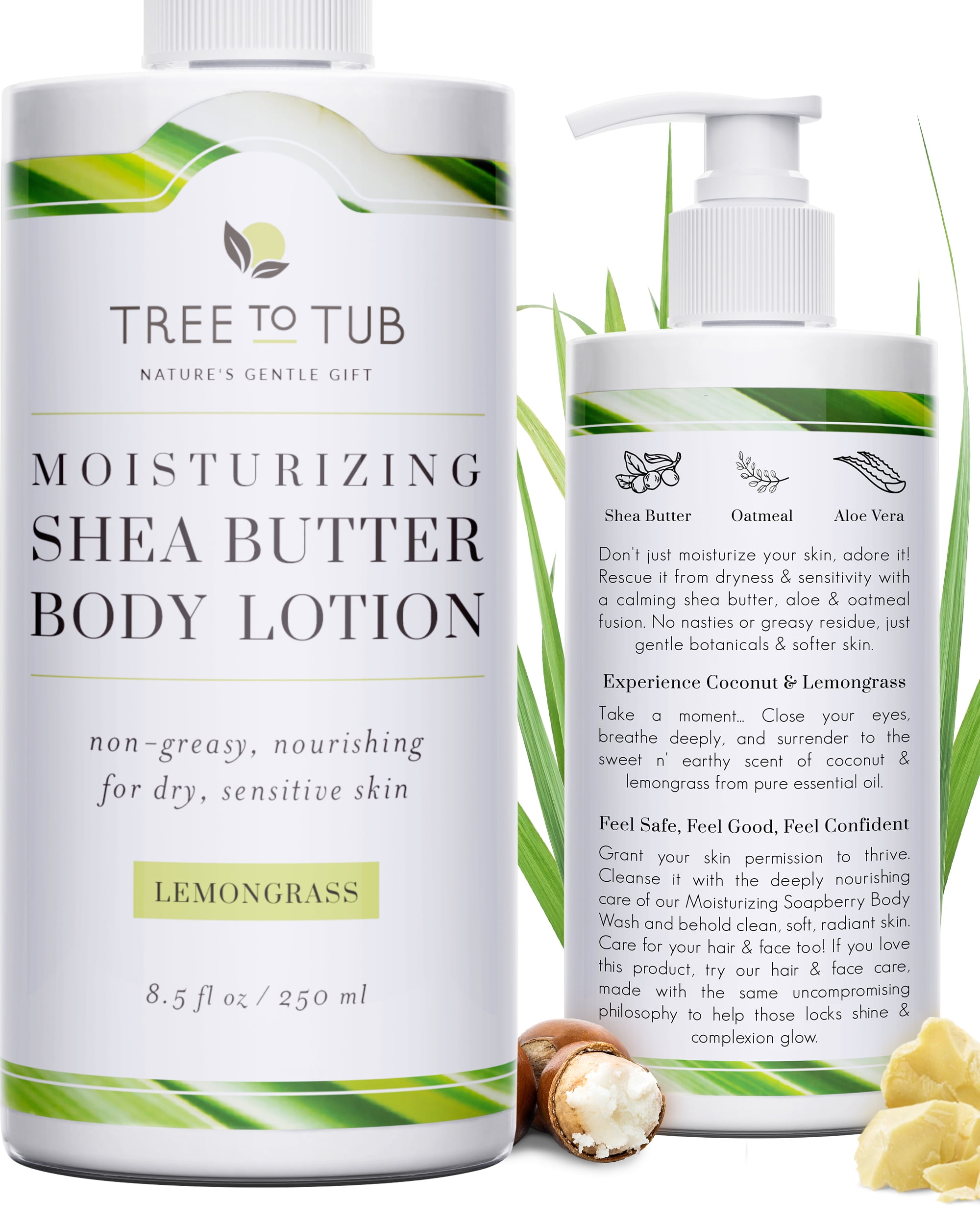 Tree To Tub Cocoa Butter Lotion for Sensitive Skin - Deep Hydration for ...