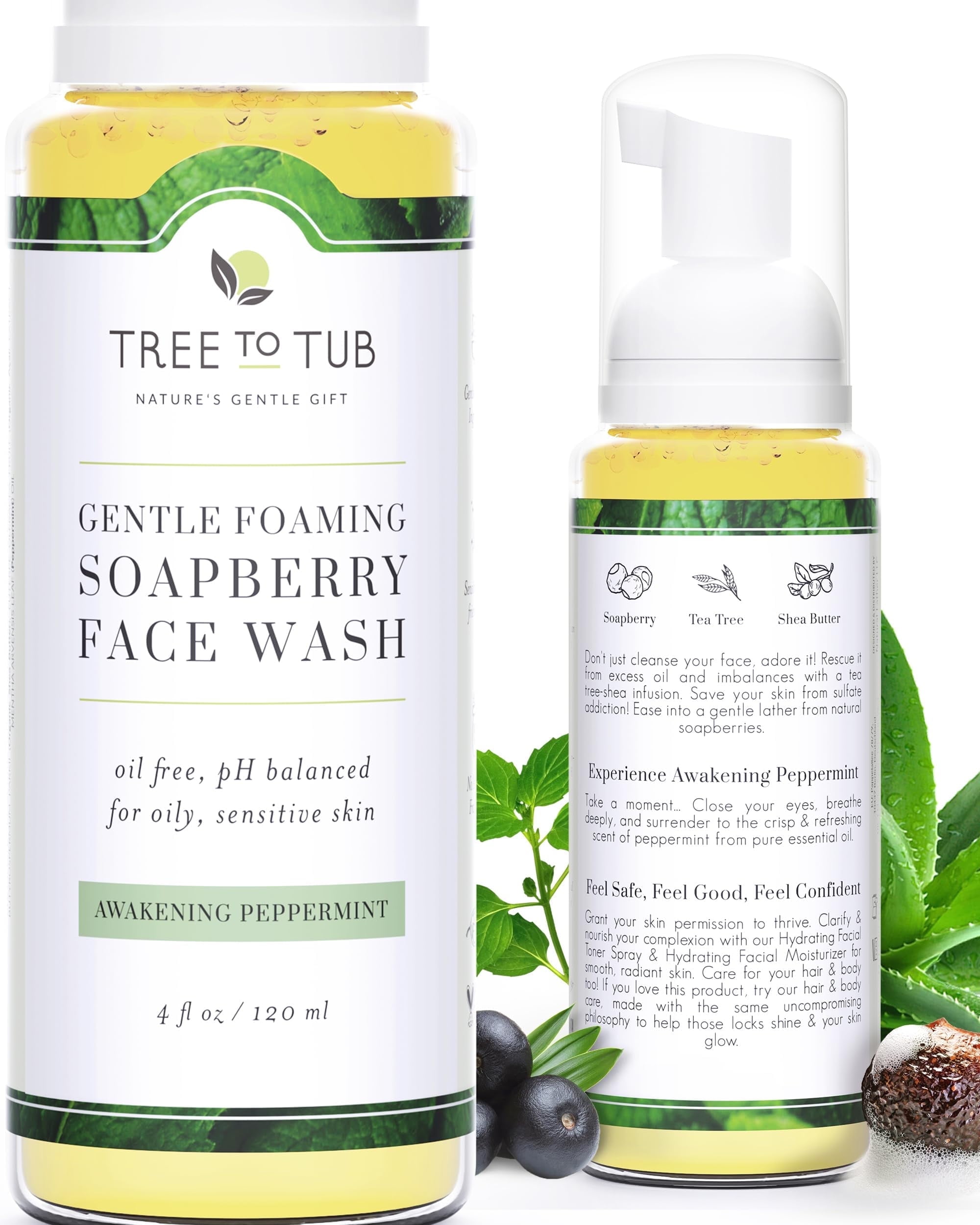 Tree To Tub Sensitive Skin Face Wash for Oily Combination Skin - Gentle ...