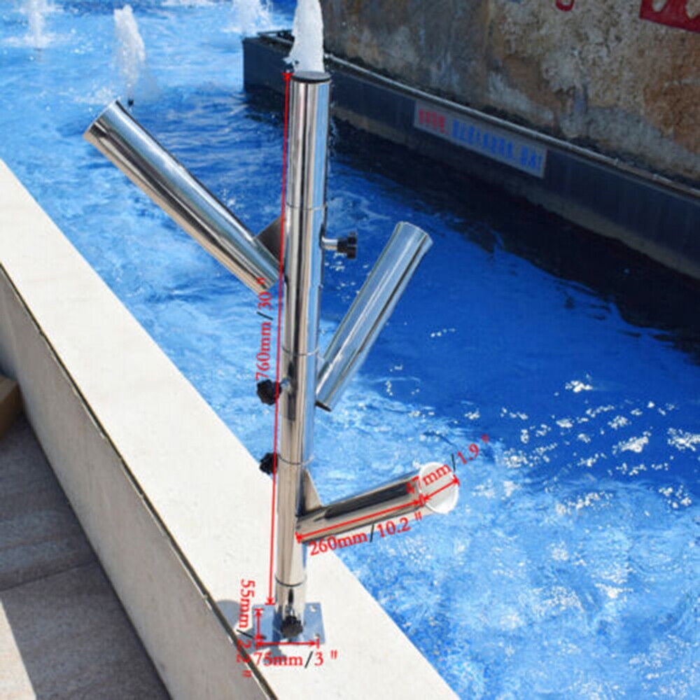Tree Type 3 Rod Holder Adjustable Fishing Boat Rod Holder Rocket ...