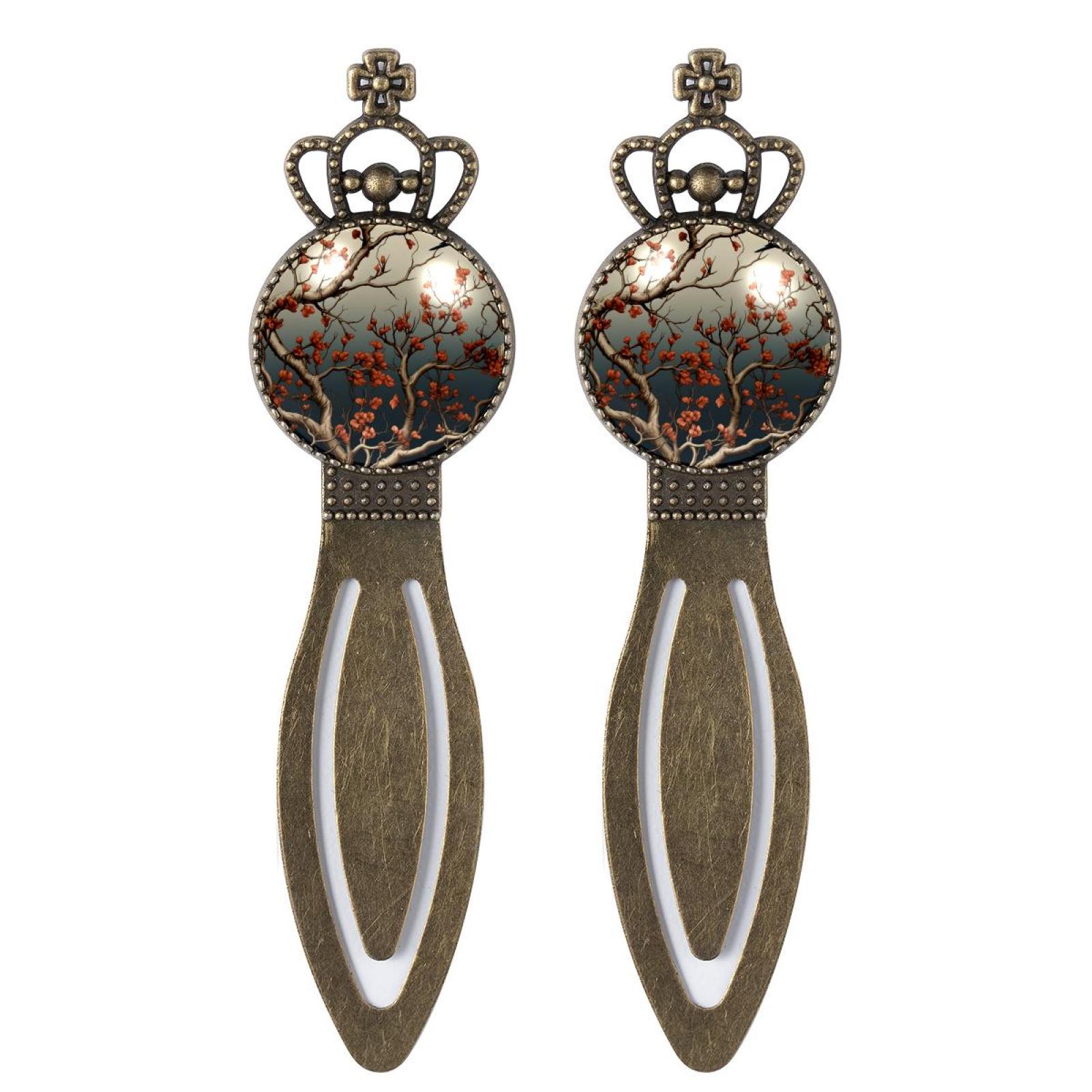 Tree Vintage Copper Crown-Shaped Bookmarks: Stainless Steel Reading ...