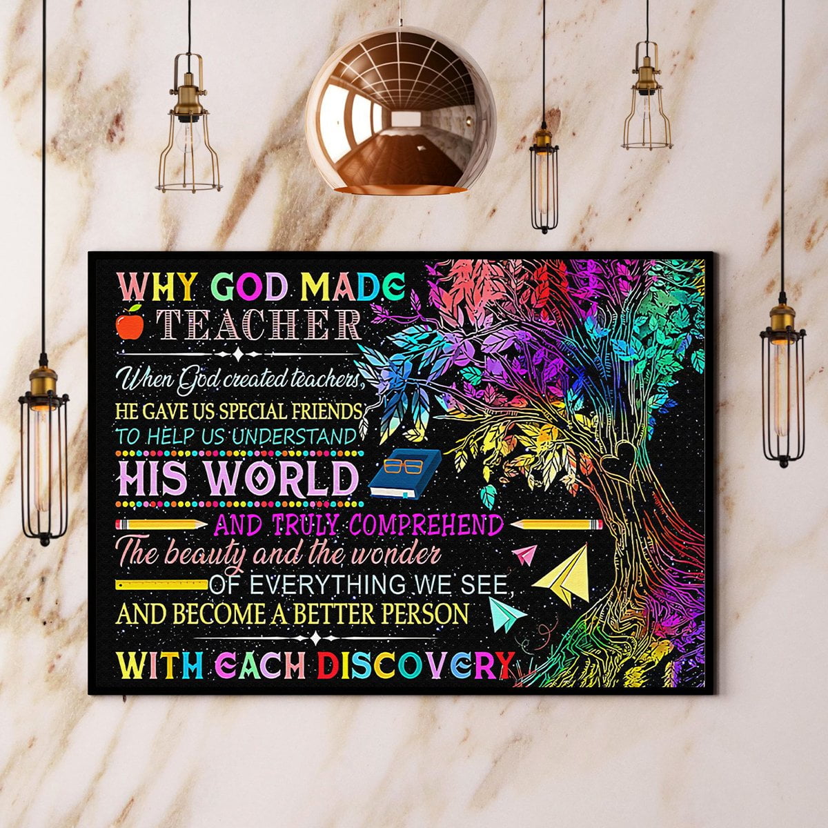Tree Why God Made Teacher With Each Discovery Paper Poster No Frame ...