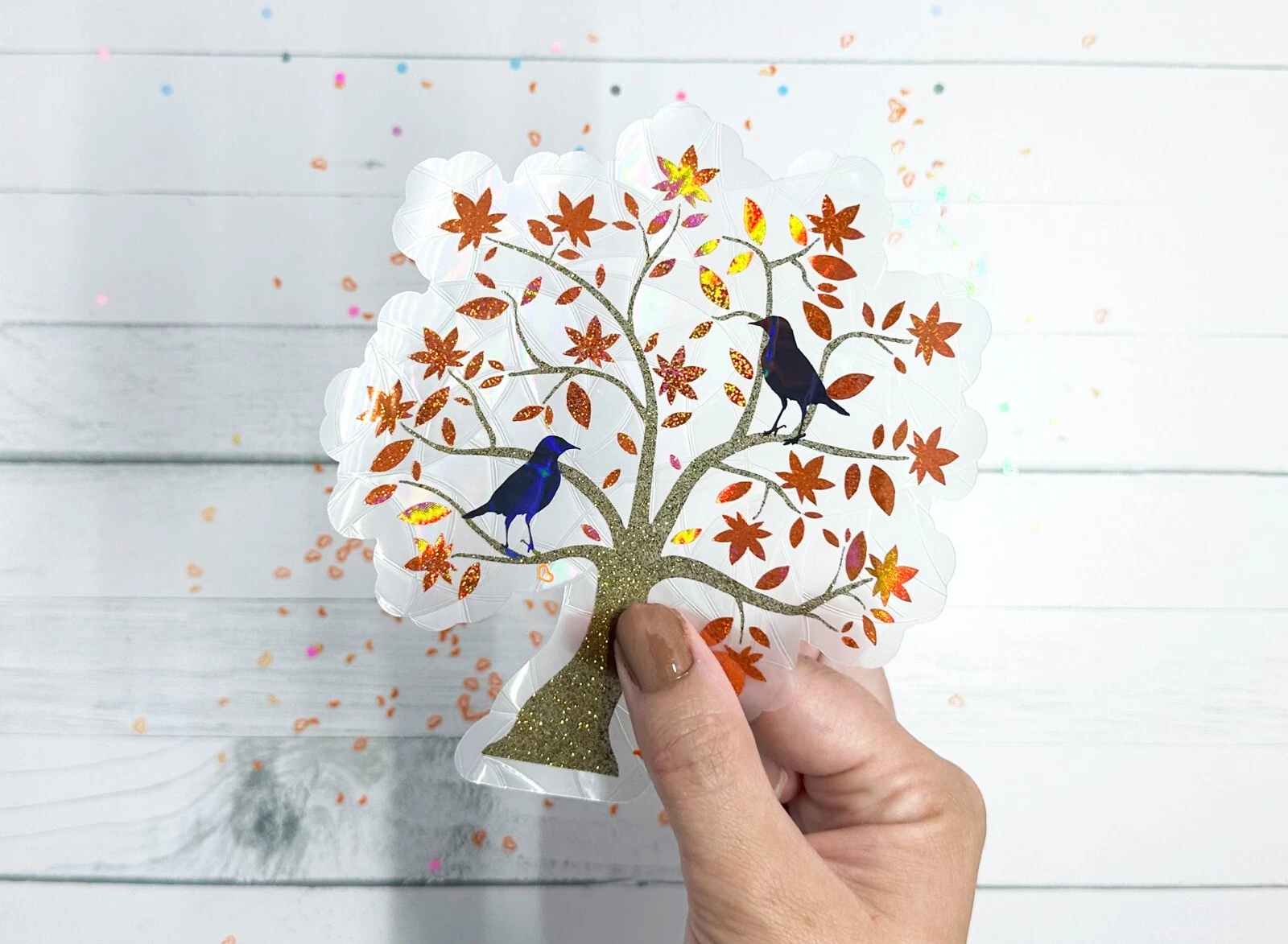Tree Window Cling Suncatcher Decal Rainbow Maker Prism - Walmart.com