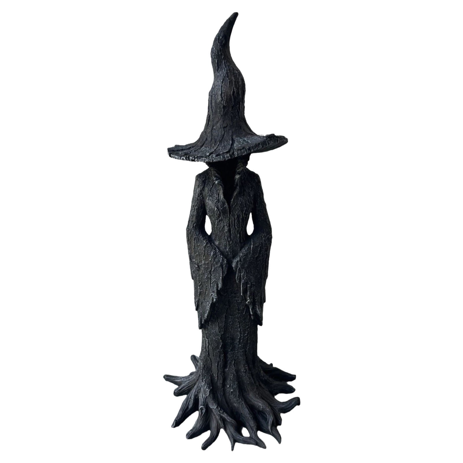 Tree Witch Statue 2025 Witch on Tree Sculpture - Halloween Haunted ...