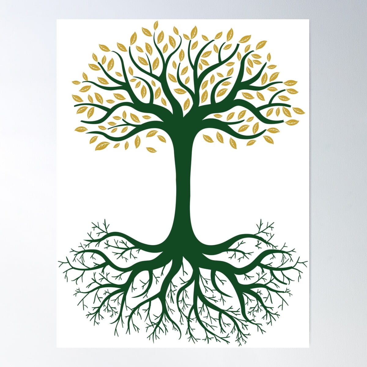 Tree With Visible Roots Poster Wall Art, Modern Wall Decor For Living ...