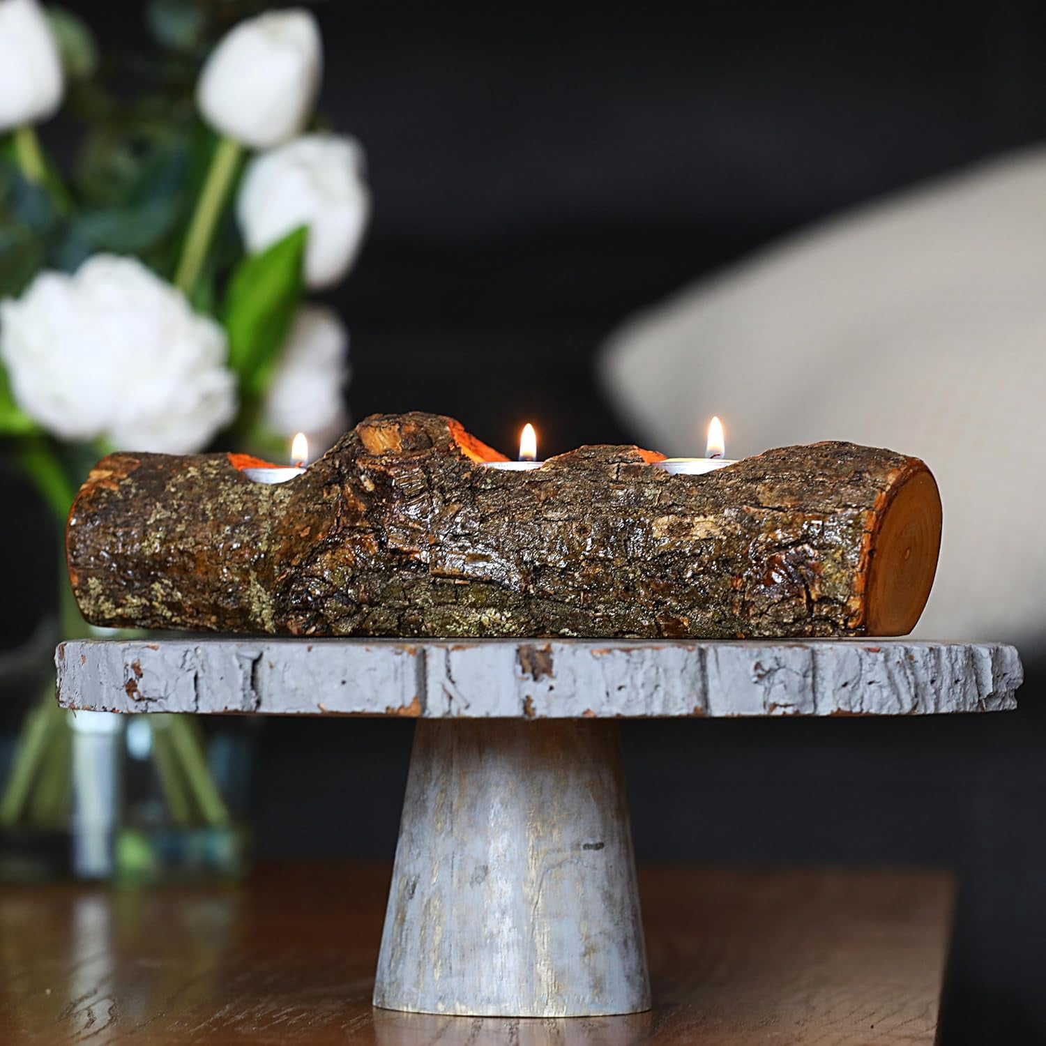 Tree Wood Log Branch Tealight Candle Holder - Walmart.com