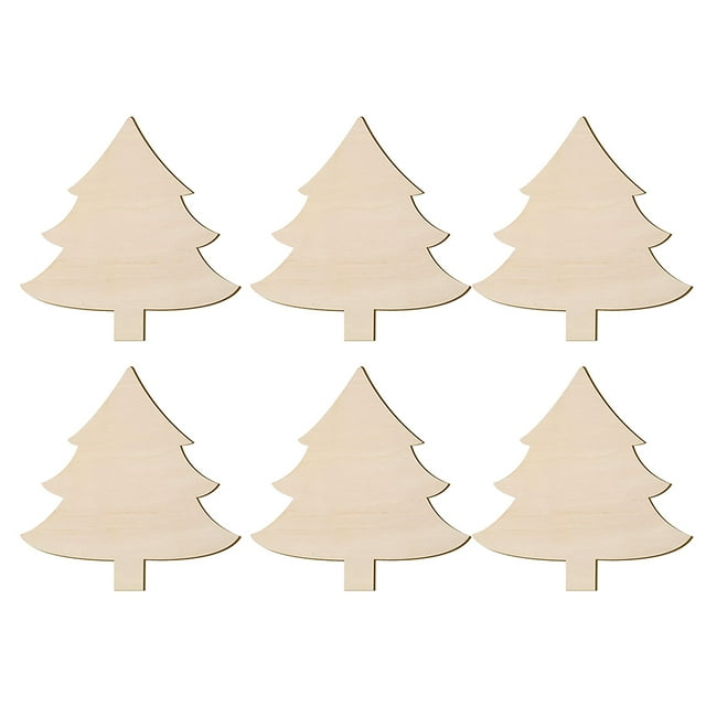 Tree Wooden Christmas Wood Cutouts Crafts Ornaments Trees Cutout Blank ...