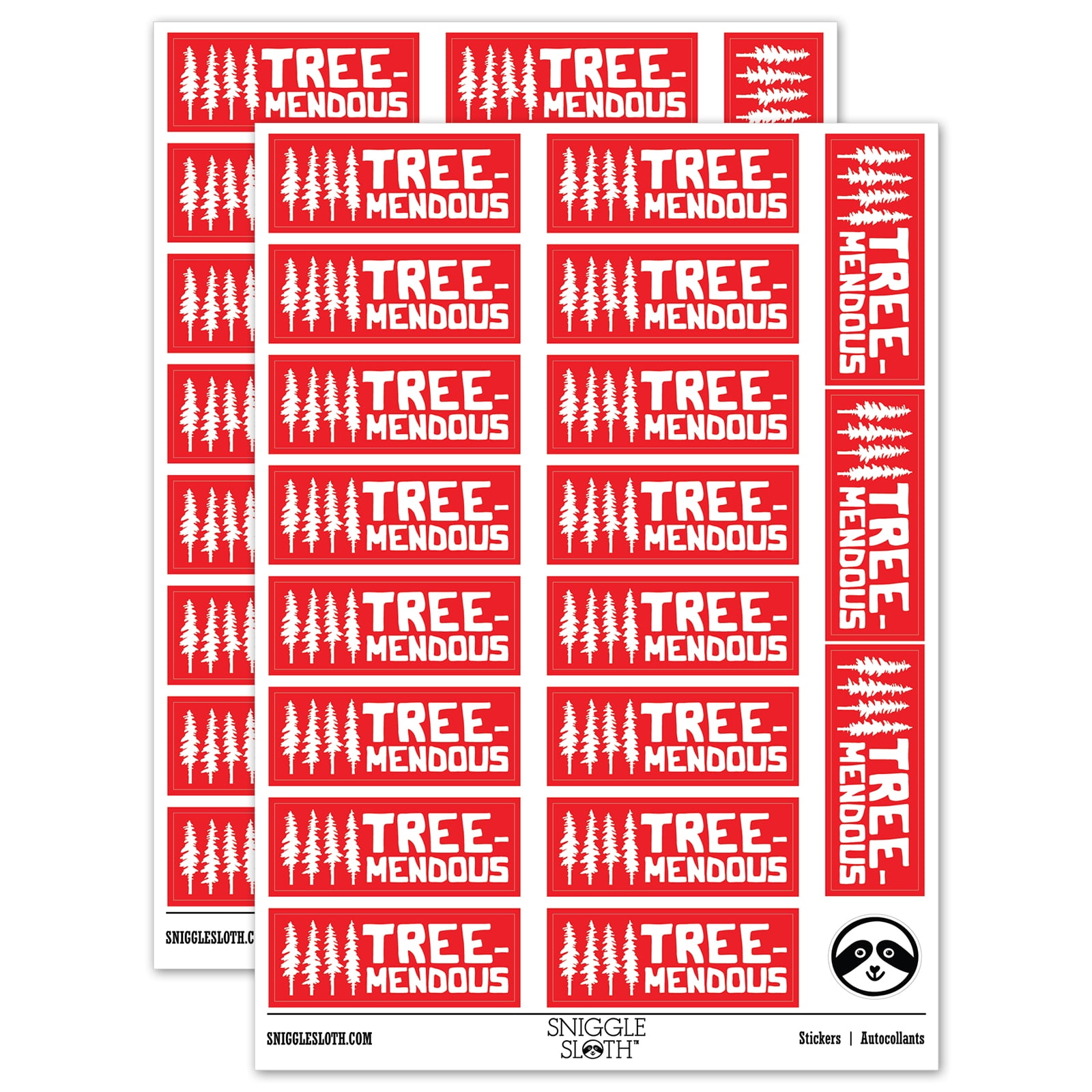 Tree-mendous Tremendous Trees Teacher Student School Sticker Set - Red ...