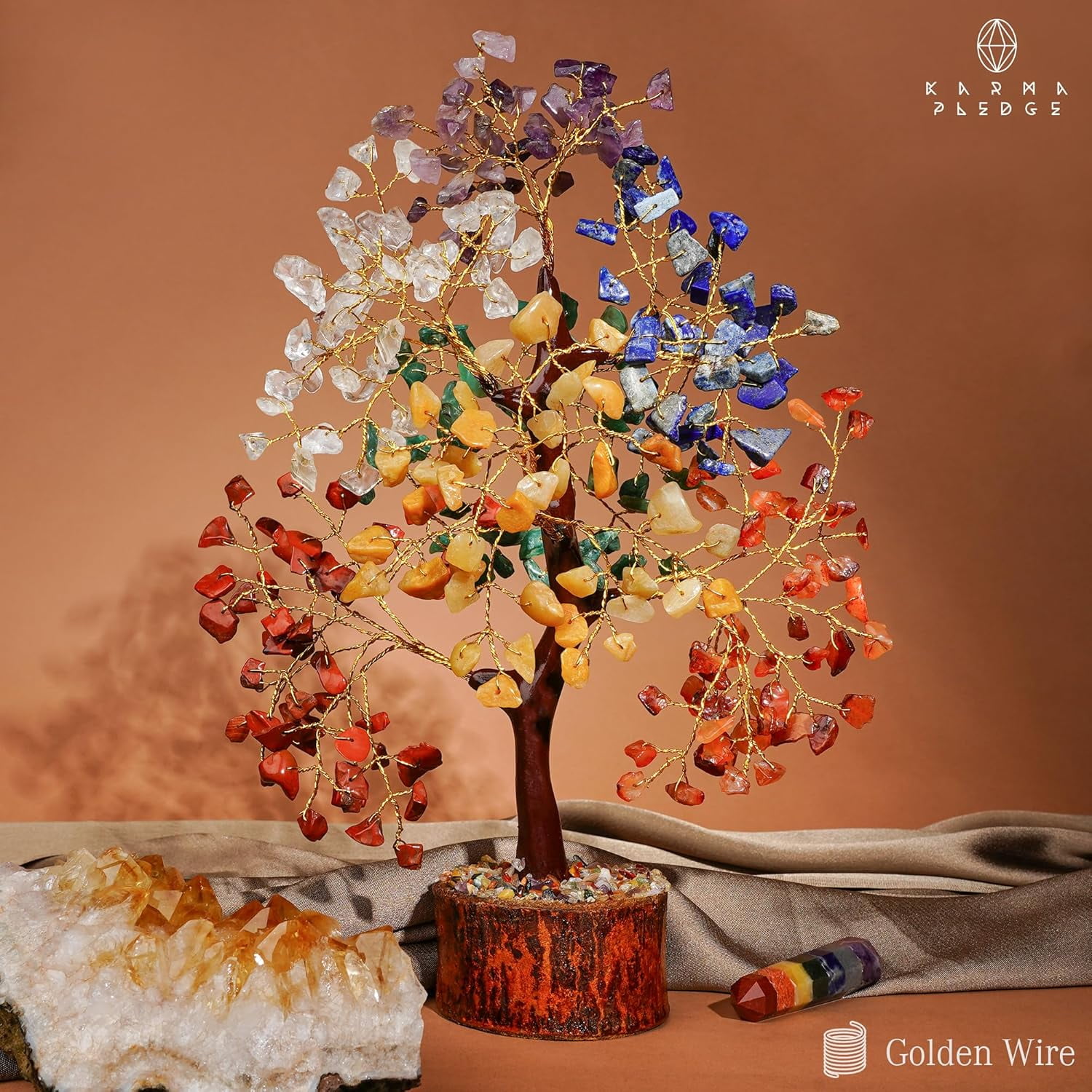 Tree of Life Chakra Healing Trees for Home Decor, Office Desk Decor, Living Room Decor - Walmart.com