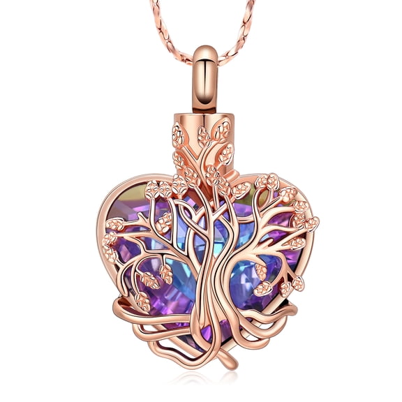 Crystal Lucky Four Leaf Clover Urn Necklace for Ashes Cremation Jewelry ...
