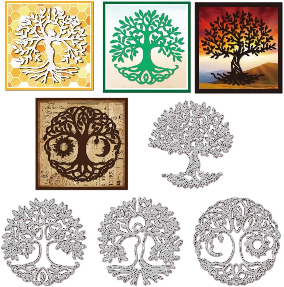 Tree of Life Cutting Dies Sun Die Cuts Metal Moon Cutting Dies Template ...