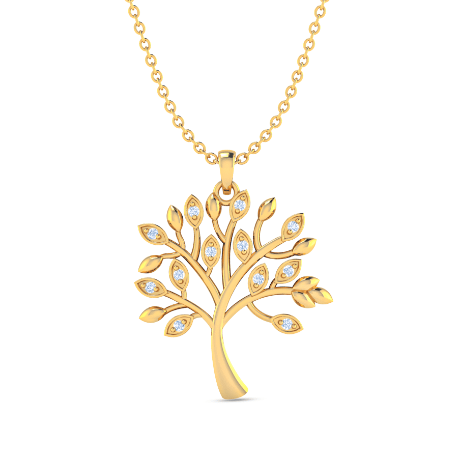 Tree of Life Diamond Gold Plated Pendant - Walmart.com