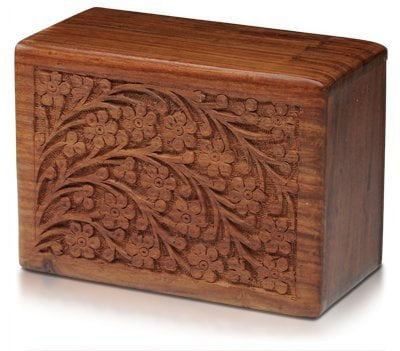 Tree of Life Hand-Carved Rosewood Urn Box - Large - Walmart.com