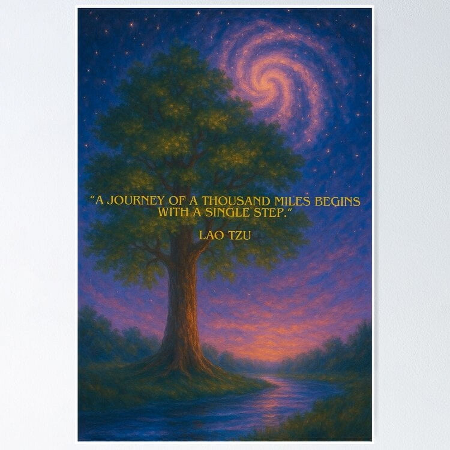 Tree of Life Inspirational Nature Quote Wall Art | Lao Tzu Wisdom ...