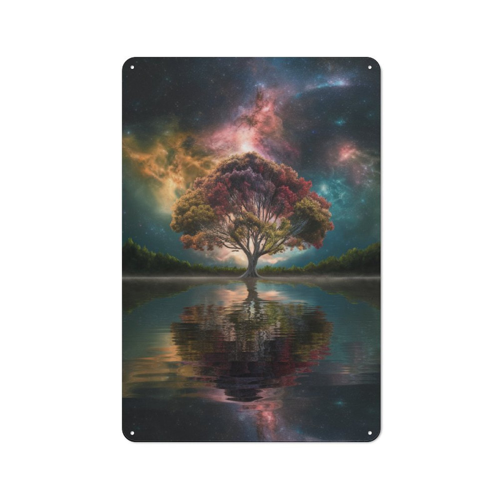 Tree of Life Metal Tin Sign - Durable Aluminum Wall Art for Bathroom ...