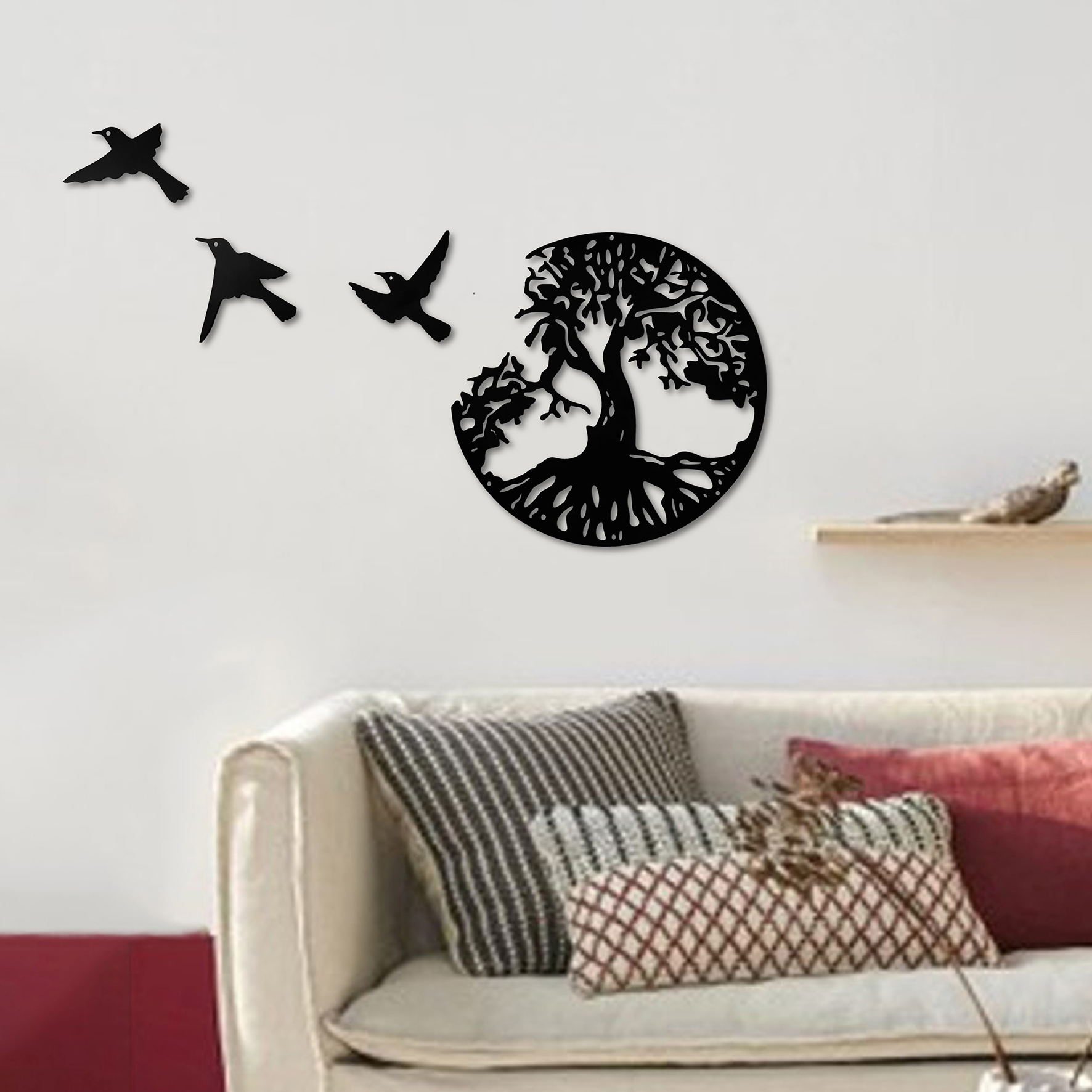 Tree of Life Metal Wall Art - Suitable for Home, Office, Bedroom ...