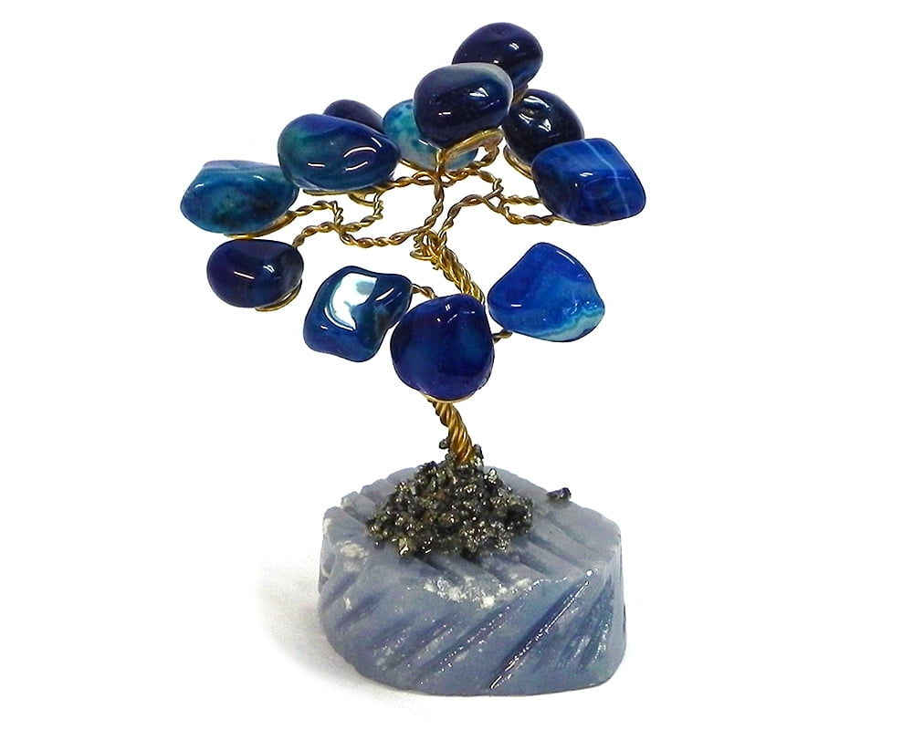 Tree of Life Natural Tumbled Gemstone Healing Crystal Figurine Money ...