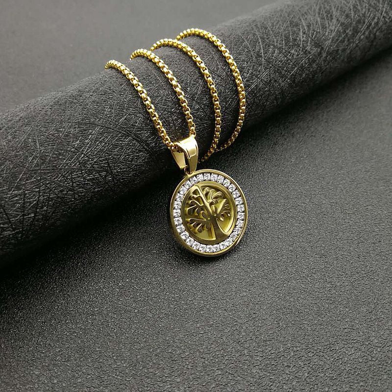 Tree of Life Necklace 14K Yellow Gold Trees Jewelry Sets Trendy ...