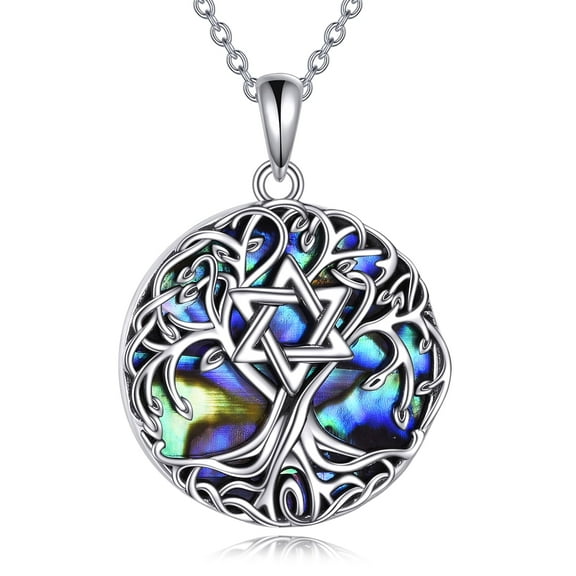 .925 Sterling Silver Jewish Star of David Pendant Necklace - Large ...