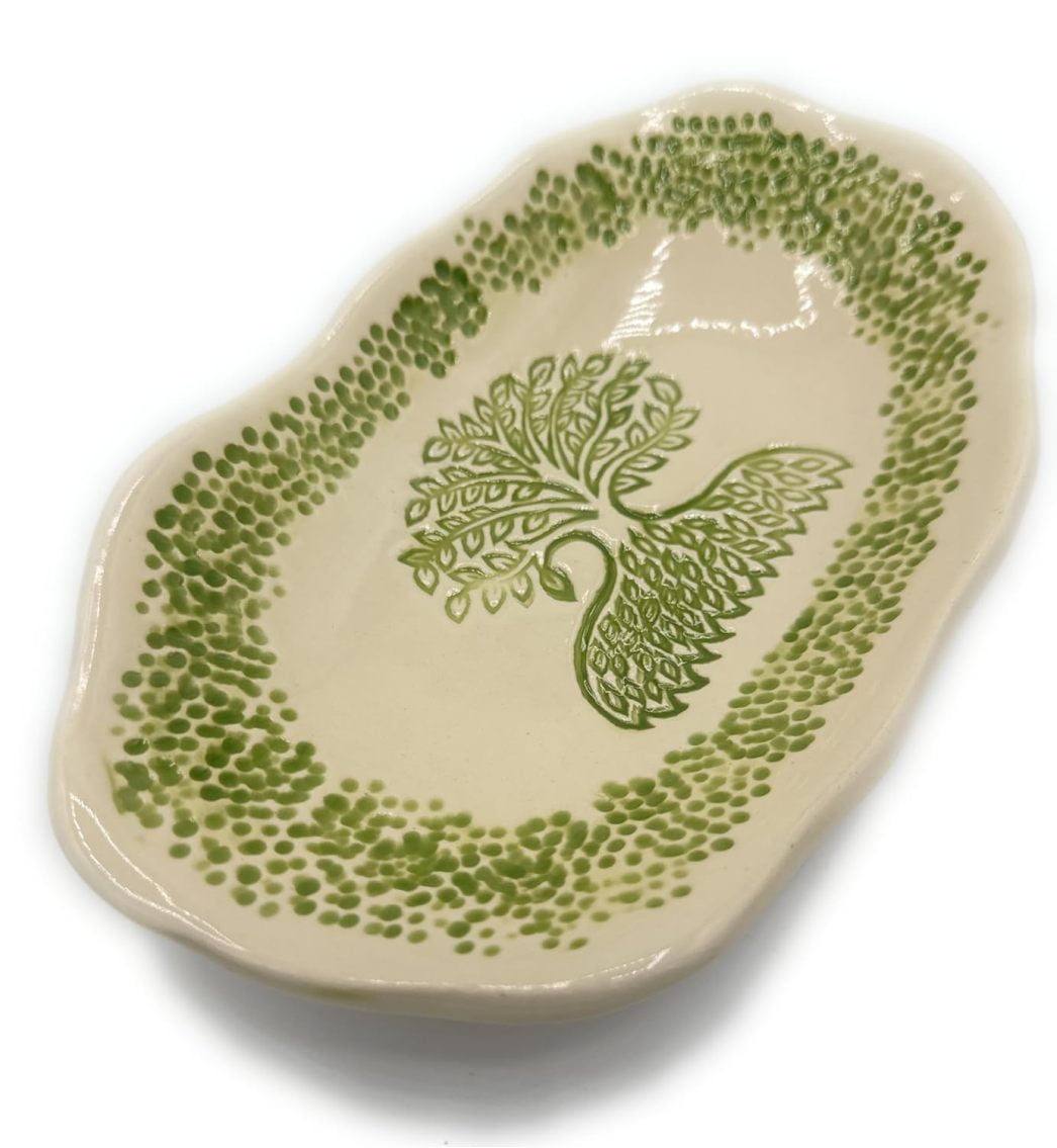 Tree of Life Oval Tray, Handmade in USA, Pottery 9th Anniversary Gift ...