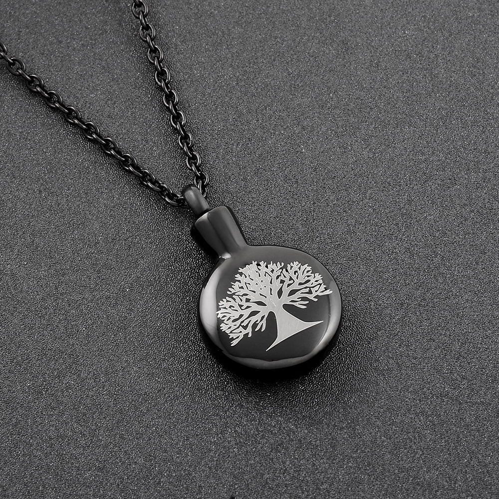 Tree of Life Print Memorial Cremation Jewelry for Ashes Urn Necklace ...