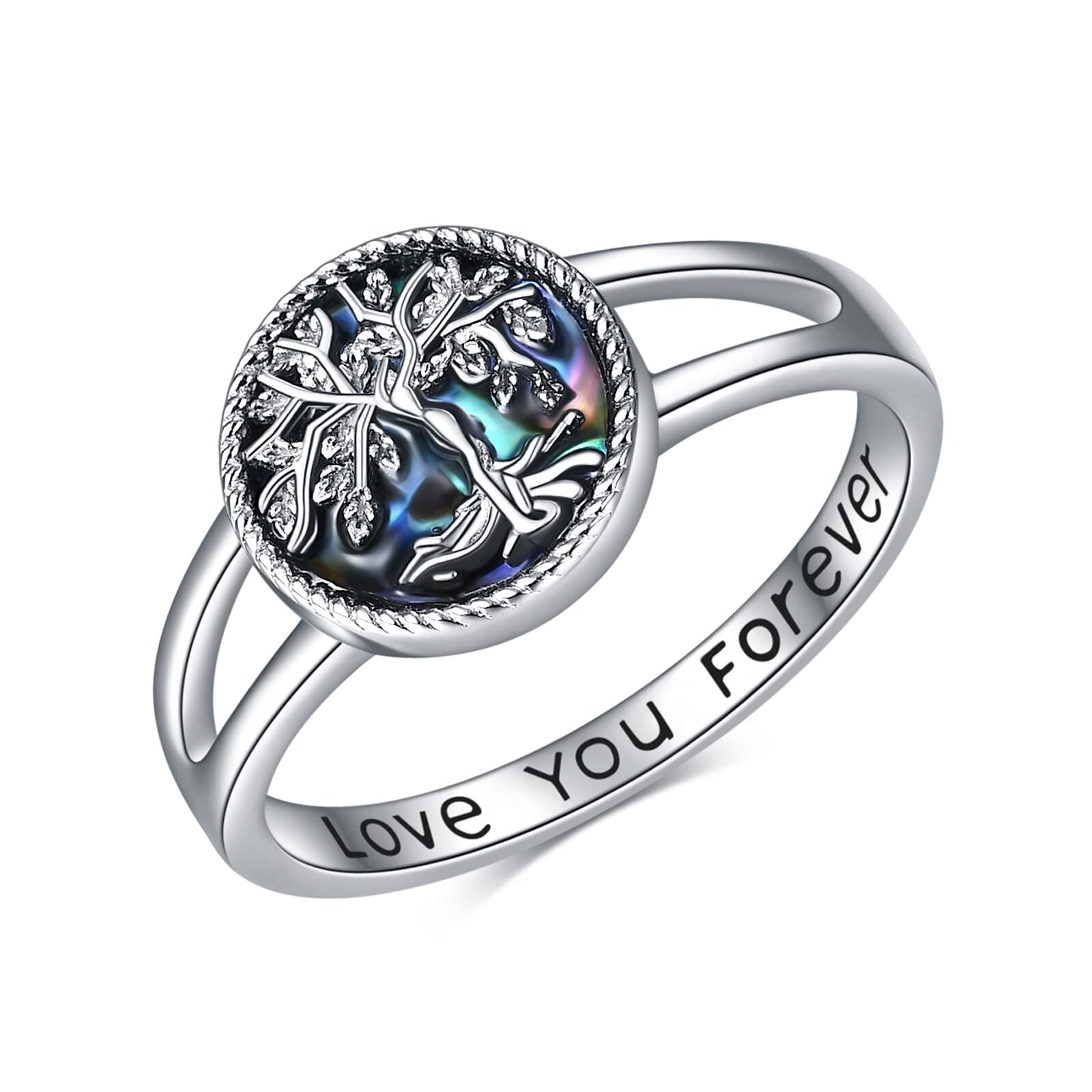 Tree of Life Ring Sterling Silver Abalone Shell Cute Tree of Life ...