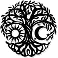 Tree of Life Shape Silhouette Black Wall Hanging Metal Decoration for ...
