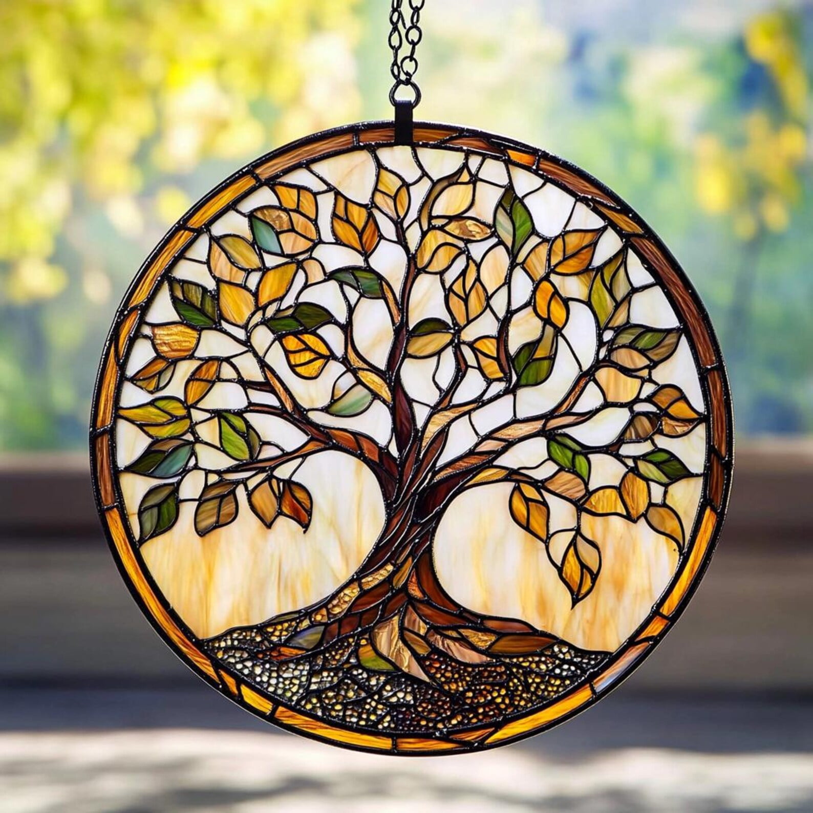 Tree of Life Stained Glass SunCatcher Tree of Life Light Catcher Window ...