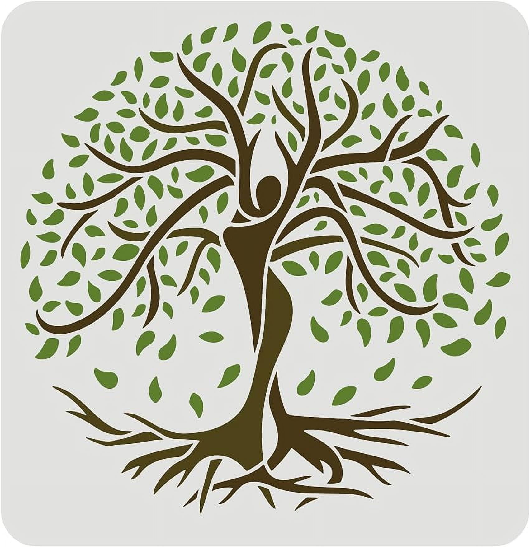 Tree of Life Stencils Decoration Template 11.8x11.8 inch Reusable ...