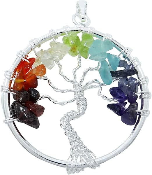 Tree of Life Stone Pendant Wellness Positive Energy Fashion Men Women ...