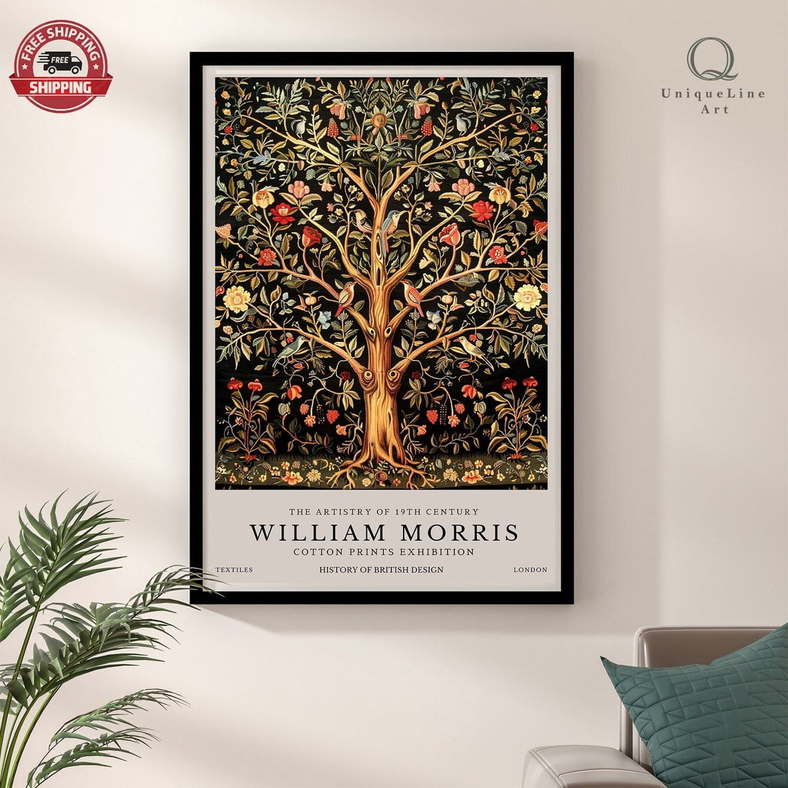 Tree of Life Vintage Exhibition Accent Art, Stretched Canvas - Walmart.com
