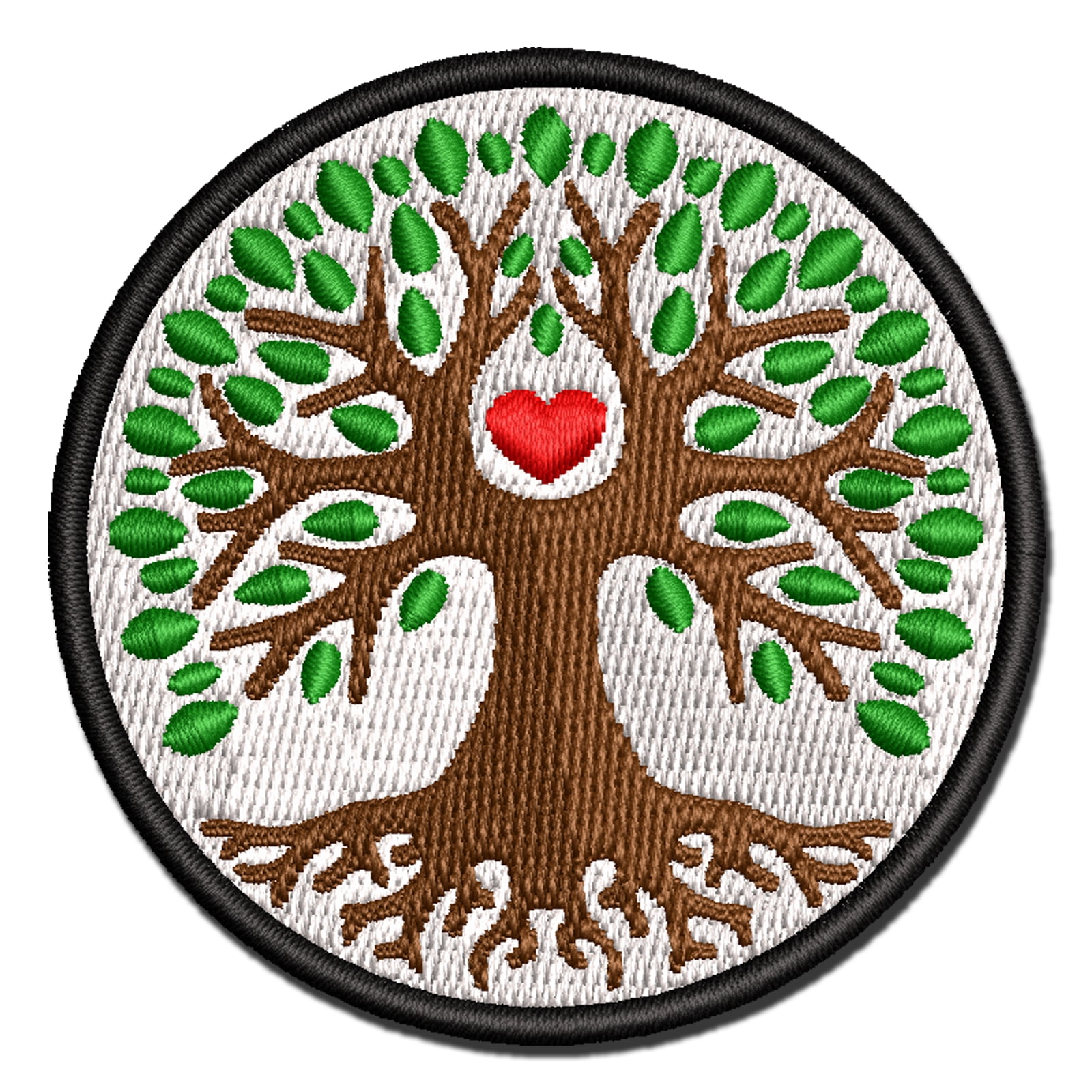 Tree of Life with Heart in Branches Applique Multi-Color Embroidered ...