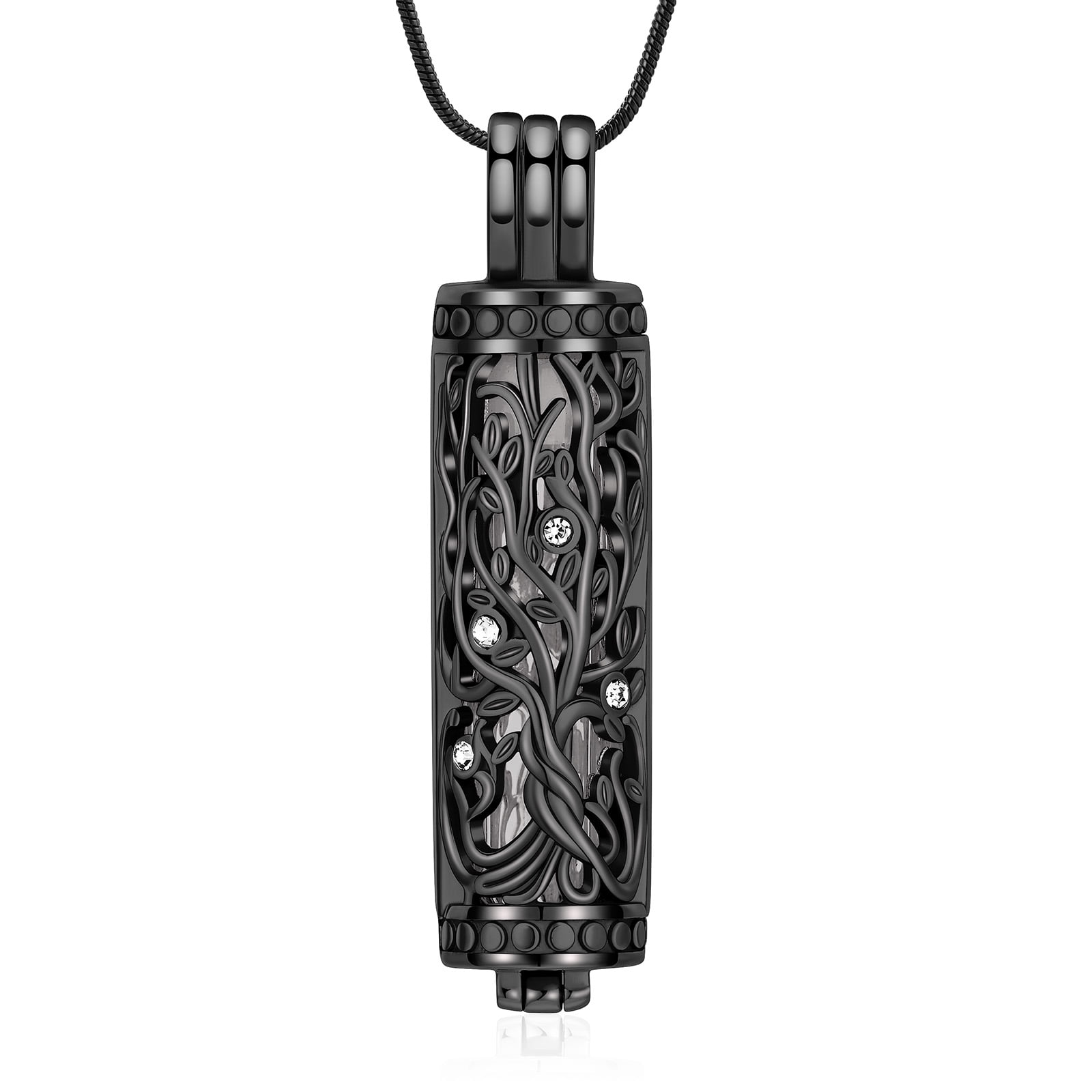 Tree of life Cylinder Cremation Jewelry for Ashes Urn Necklace Lockets ...