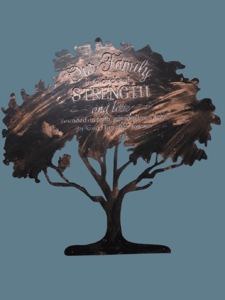 Tree of life metal sign, wall art, wall decor, metal tree , Round tree ...