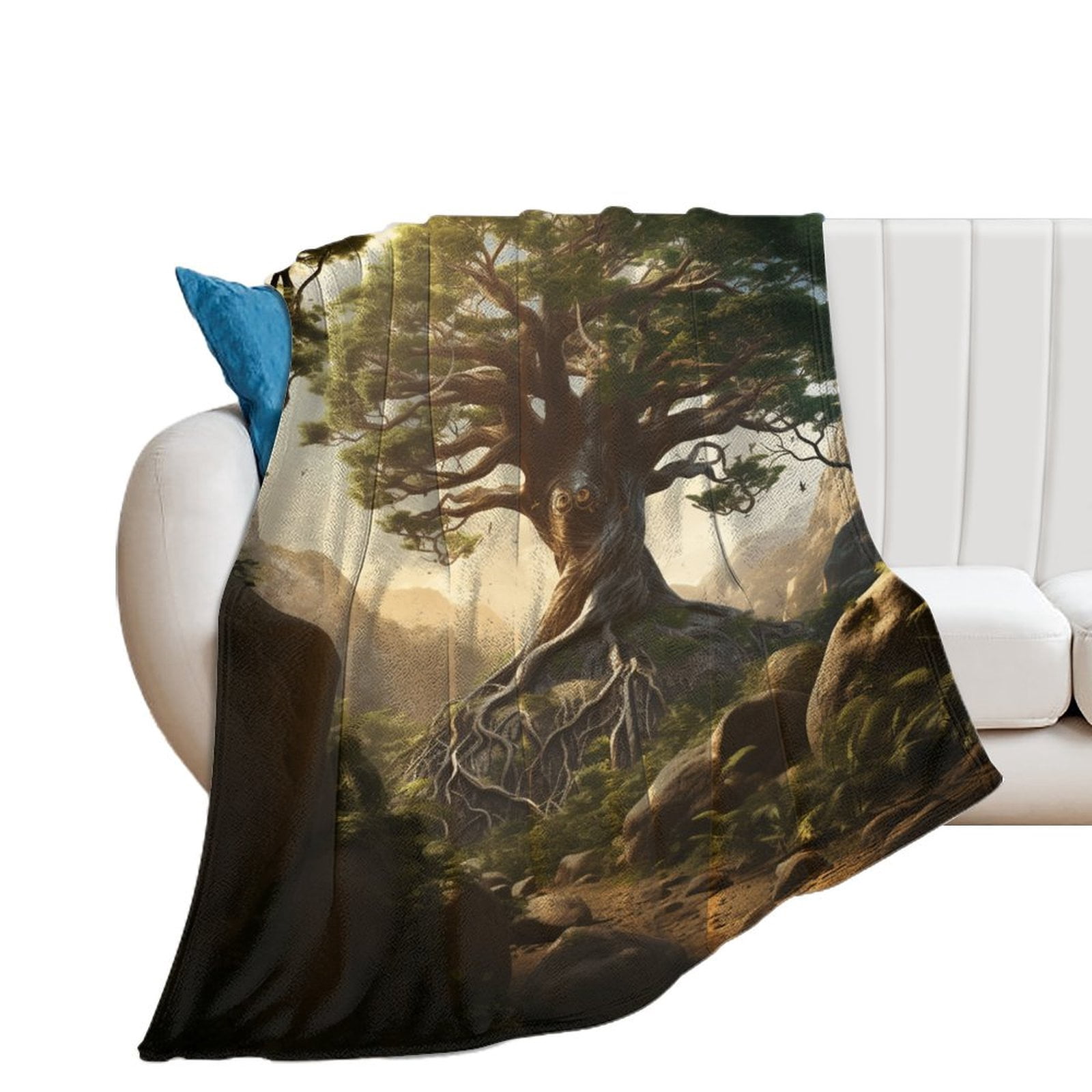 Tree with Life Soft Print Blanket Throw Blankets Warm Cozy Lightweight ...