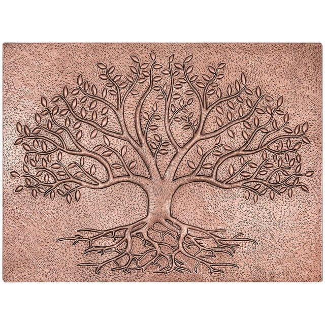 Tree with Roots Kitchen Backsplash Tile - 12"x16" Copper - Walmart.com
