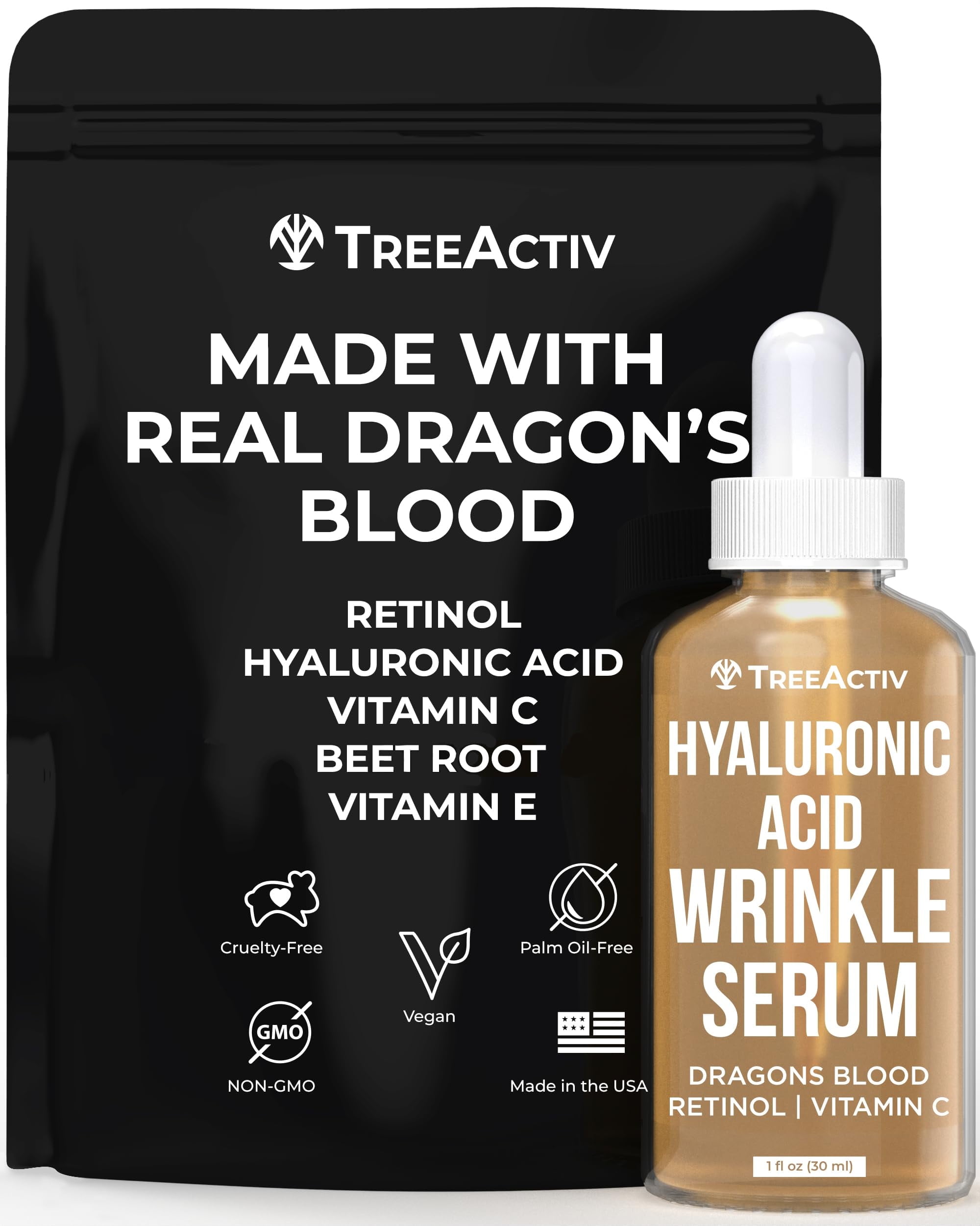Hyaluronic Acid Wrinkle Serum, Vitamin C Serum for Face with Hyaluronic ...