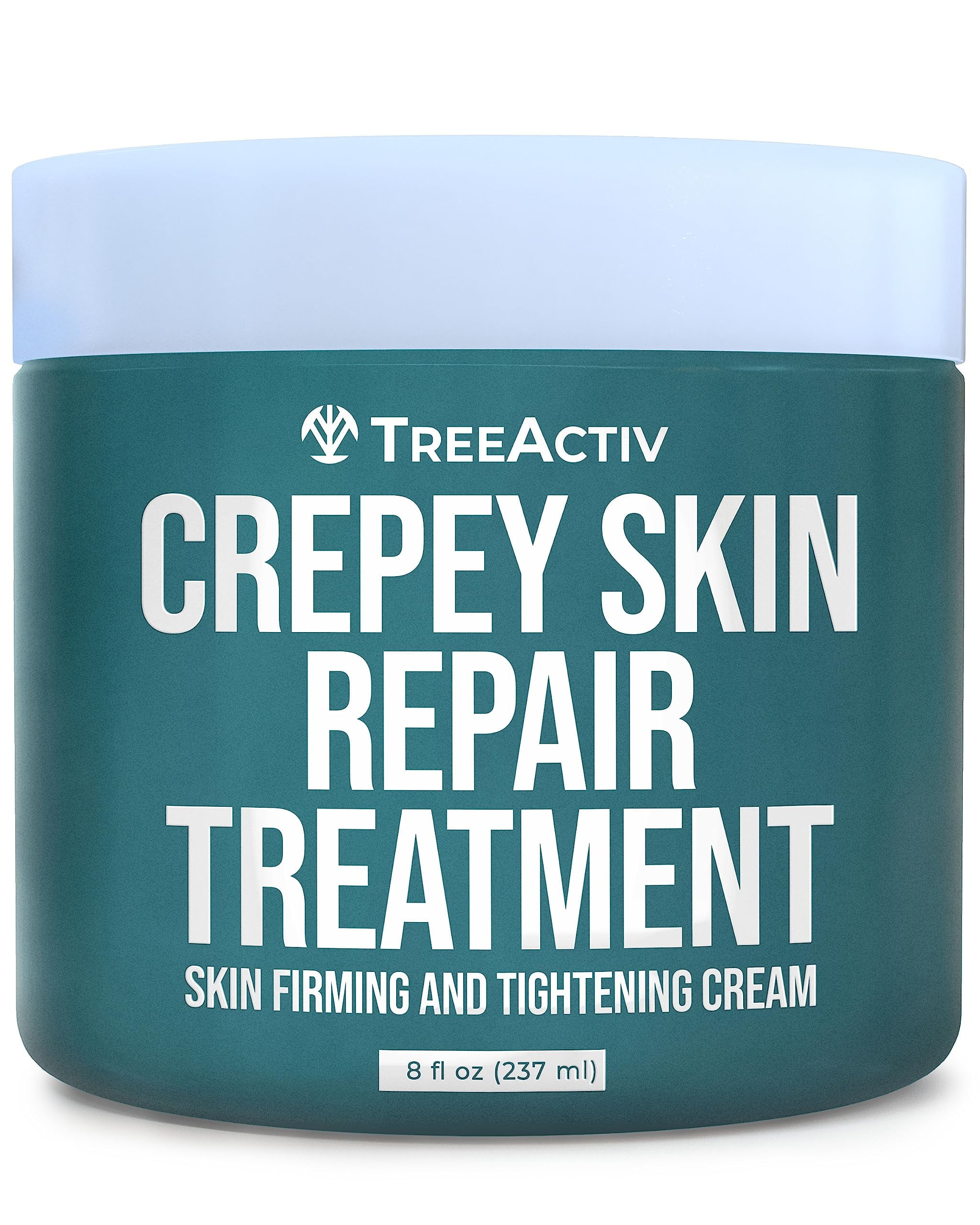 TreeActiv Crepey Skin Repair MZF22 Treatment, 8oz, Firming Cream with ...
