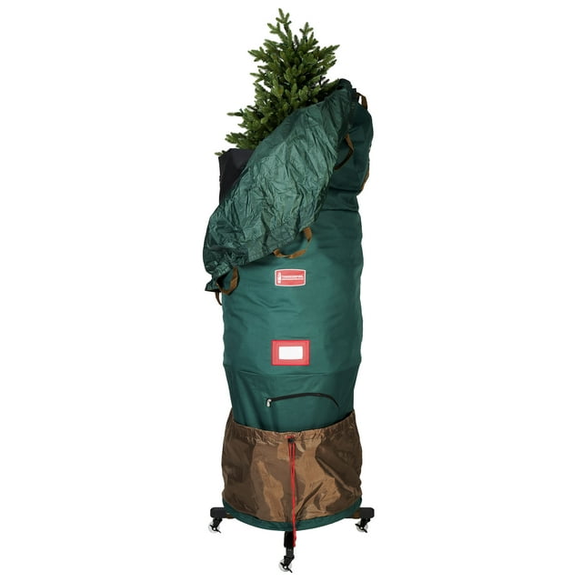 TreeKeeper Large Upright Tree Storage Bag w/ Rolling Tree Stand ...