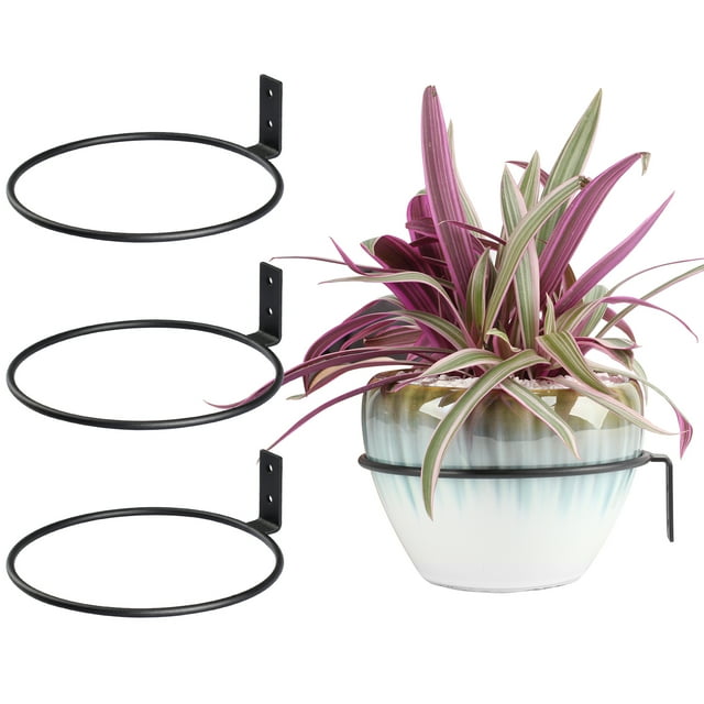 TreeLen 8 Inch Flower Pot Holders for Outside, Metal Plant Holders 3 ...