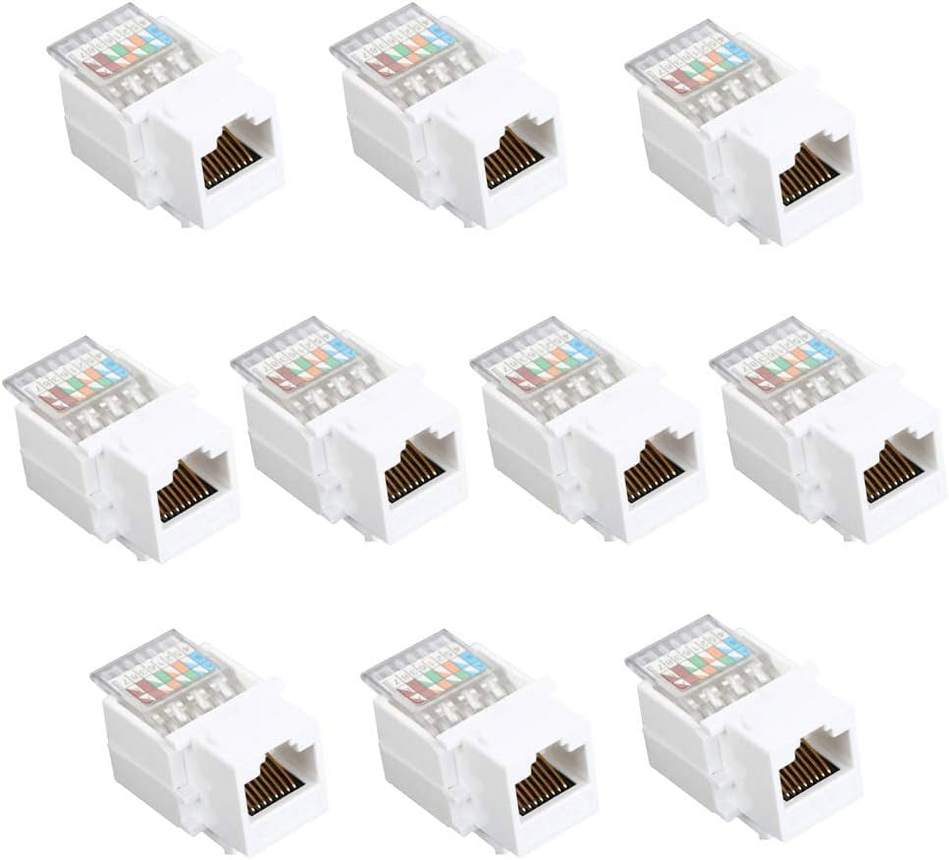 Treedix 10 pcs RJ45 Connectors Cat6 Connector RJ45 Ends Ethernet Cable ...
