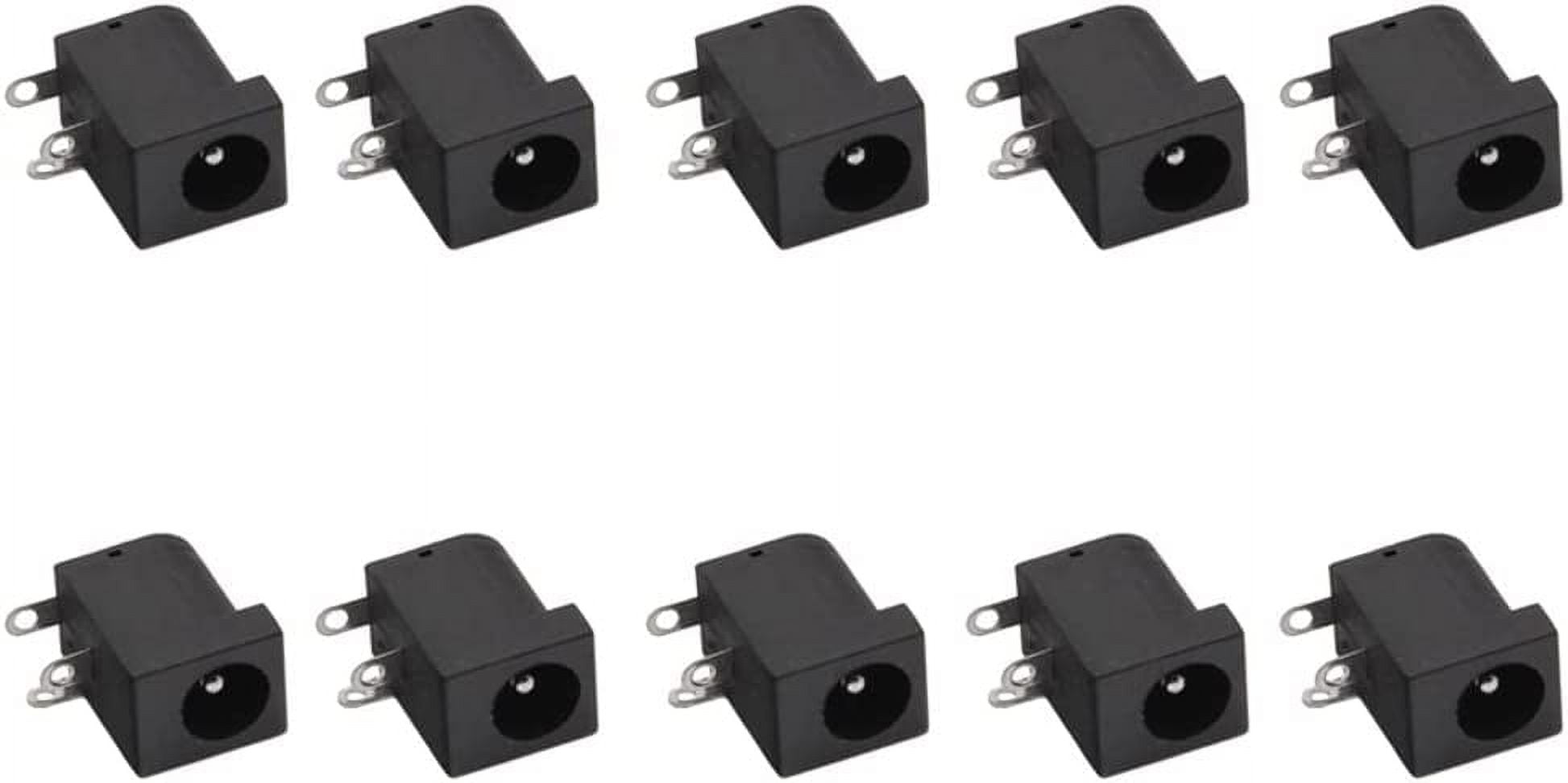 Treedix 10PCS 2.1mm x 5.5mm Connector 3 Pins PCB Mounting Female DC Power Barrel Jack DC Power ...