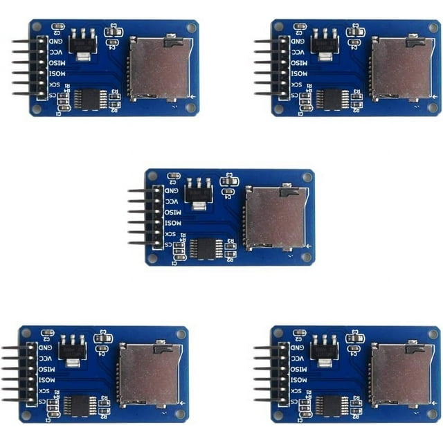 Treedix 10pcs Module Mini TF Card Read and Write Micro SD Card SPI Interface Compatible with ...