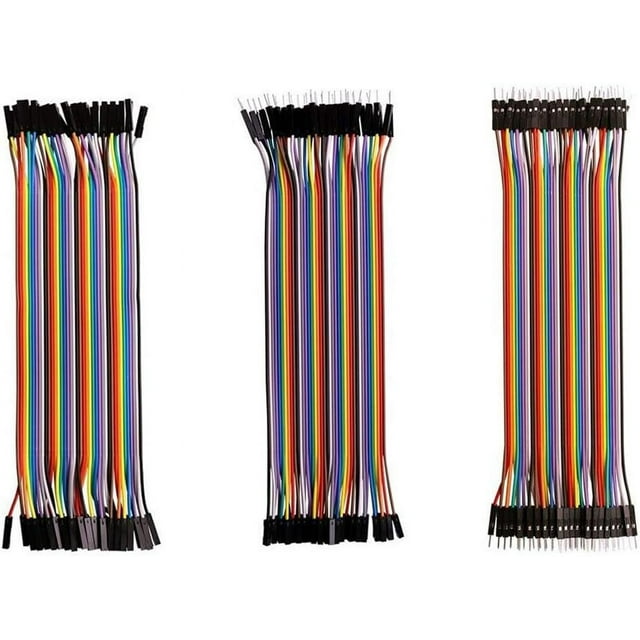 Treedix 120pcs 20cm Breadboard Jumper Wires Multicolored Dupont Wire ...