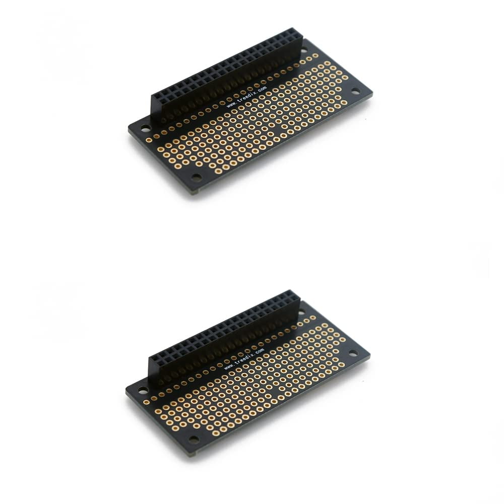 Treedix 2pcs GPIO Protoboard SSF20 Breadboard HAT with Female Pin Connector PCB Prototyping ...